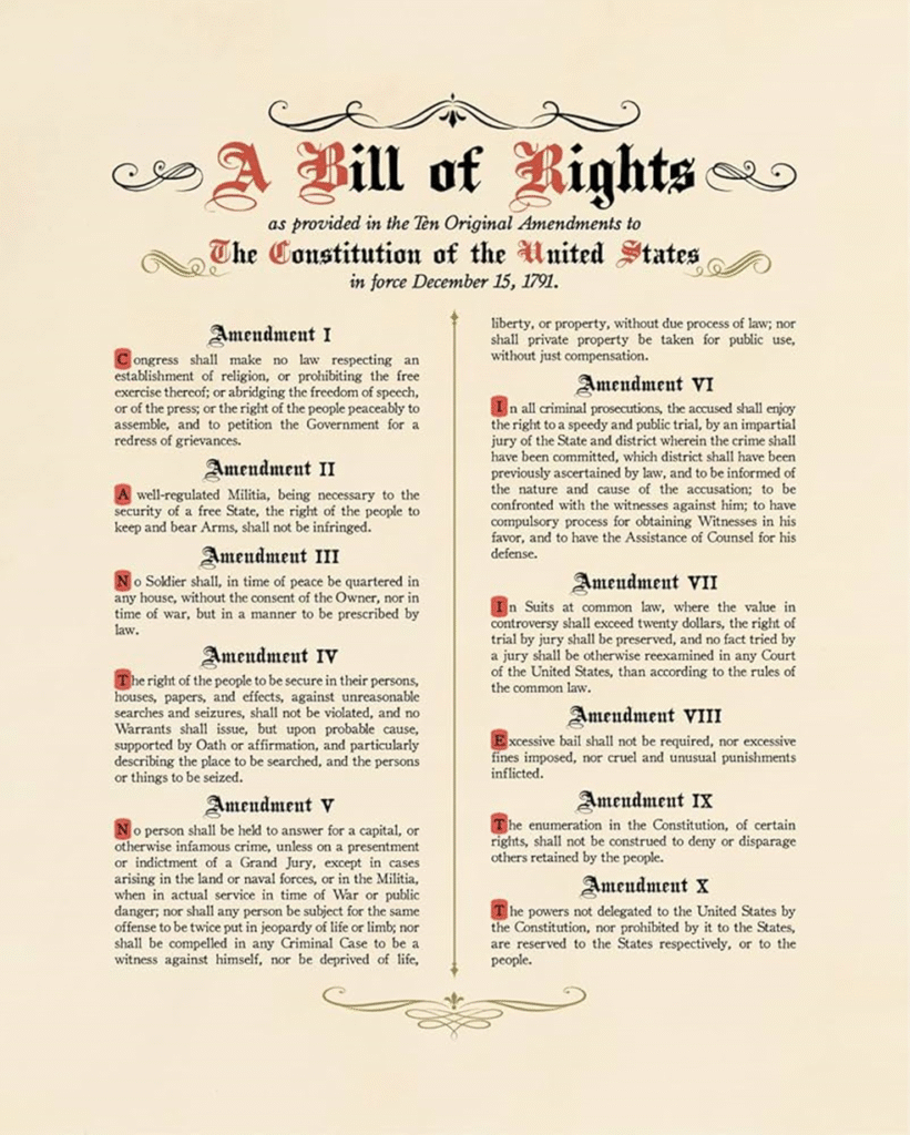 THE BILL OF RIGHTS OF THE U.S FEDERAL GOVERNMENT - Civic and Government ...